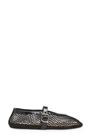 Alaïa Fishnet Ballerina Flat - Black