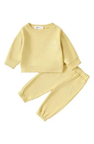 ASHMI & CO. Sweatshirt And Sweatpants Set - Yellow