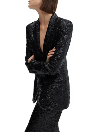 Mango Sequin Blazer