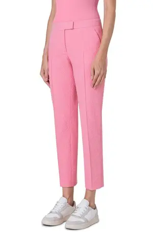 Akris Stretch Seersucker Crop Pants