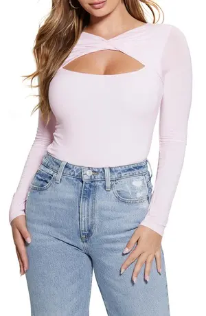 Guess Mena Cutout Long Sleeve Top