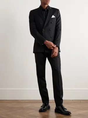 Mr P. Double Breast Wool Tuxedo Jacket