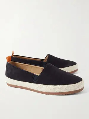Mulo Suede Espadrilles - Blue