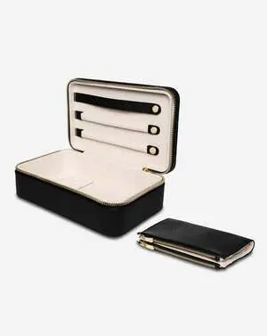 Ring Concierge Multiway Leather Jewelry Case - Cream