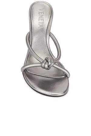 Bottega Veneta Metallic Blink Mule Sandal - Silver