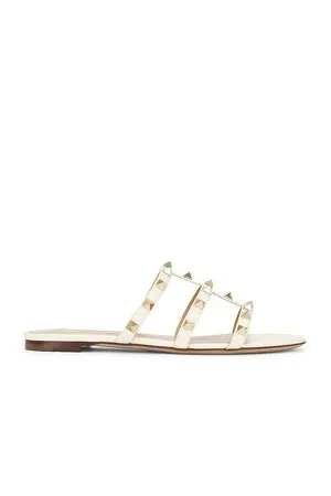 Valentino Garavani Rockstud Slide - Light Ivory