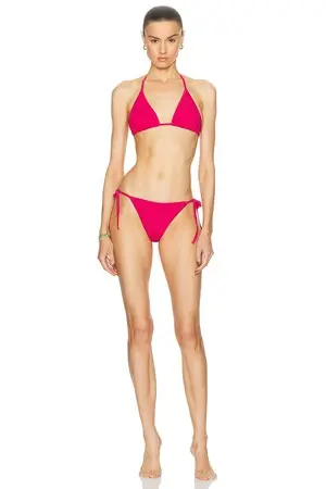 Hunza G Gina Bikini Set Metallic Raspberry