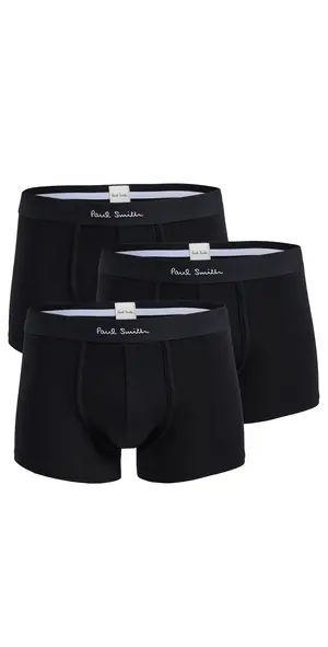 Paul Smith 3 Pack Solid Trunks - Black