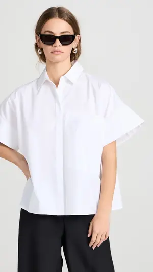 Co Boxy Short Sleeve Shirt - White