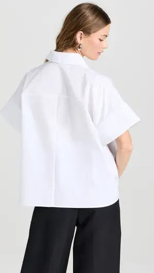 Co Boxy Short Sleeve Shirt - White