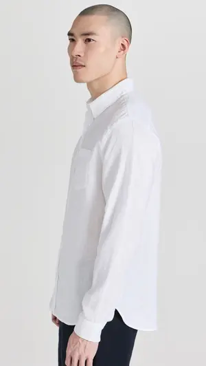 Vince Linen Shirt - Optic White