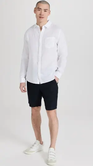 Vince Linen Shirt - Optic White