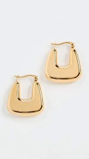 BY ADINA EDEN Solid Graduated Square Hoop Earrings