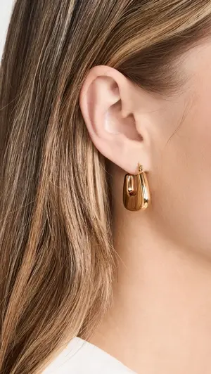 BY ADINA EDEN Solid Graduated Square Hoop Earrings