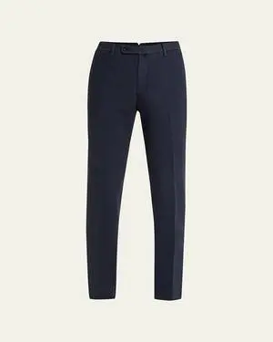 Incotex Cotton Doeskin Trousers - 821blu Scuro