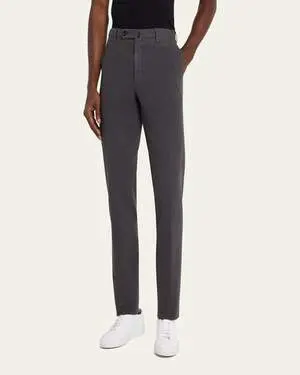 Incotex Cotton Doeskin Trousers - Grigio Scuro