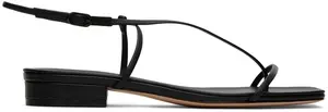 Studio Amelia Studio Amelia Cross Front Flat Sandals - Blk