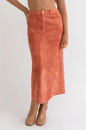 Jupe NYC Le Cord Maxi Skirt - Natural