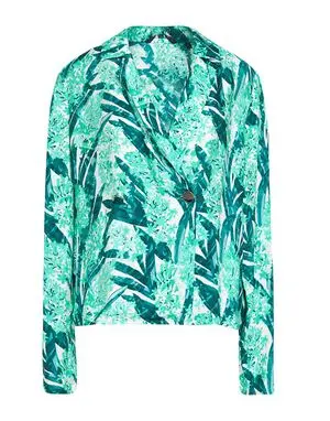 Armani Exchange Viscose Blazer With Floral Design - Green