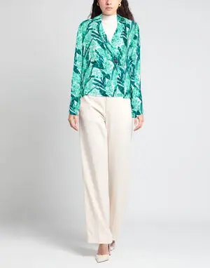 Armani Exchange Viscose Blazer With Floral Design - Green