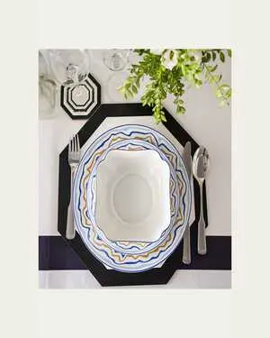 THE LINO Lio Dessert Plates, Set Of 4 - Navy