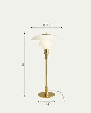 Louis Poulsen Ph 3/2 Table Lamp, 19 - Brass Metalized