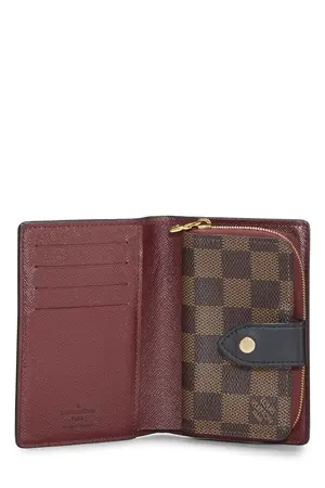 LOUIS VUITTON Damier Ebene Juliette Wallet - Brown