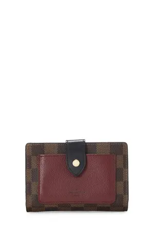 LOUIS VUITTON Damier Ebene Juliette Wallet Burgundy