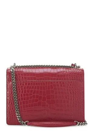 Saint Laurent Embossed Leather Sunset - Red