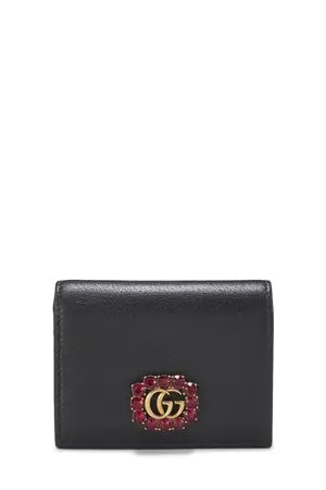 Gucci Super Mini GG Marmont Compact Wallet Black