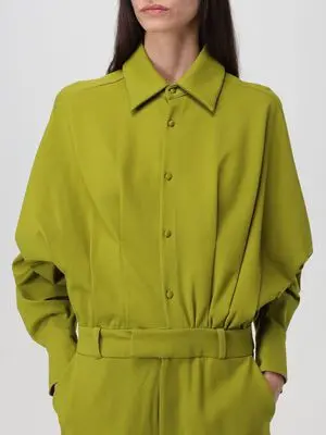 WEILI ZHENG Cotton Blend Shirt Dress