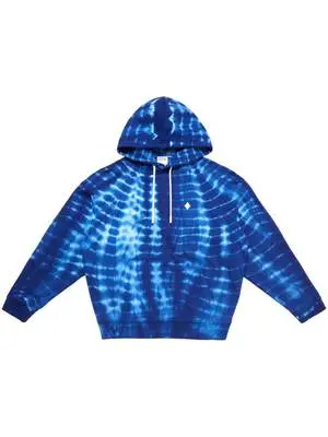 COUNTY OF MILAN Marcelo Burlon Soundwaves Cotton Hoodie - Blue