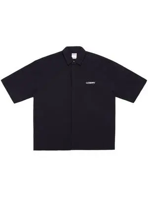 COUNTY OF MILAN Logo-print Short-sleeve Shirt - Black