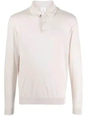 Eleventy Long-sleeve Polo Shirt