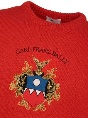 Bally Emblem-intarsia Wool Jumper