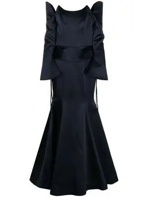 BAZZA ALZOUMAN Off-shoulder Gown - Blue