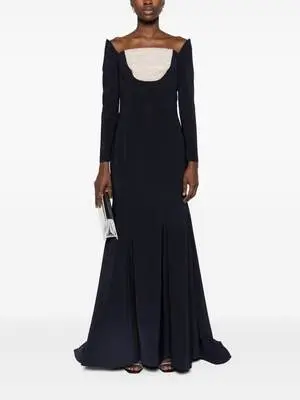 BAZZA ALZOUMAN Off-shoulder Gown