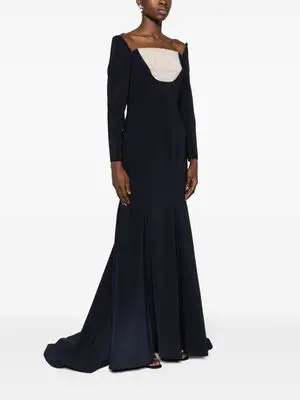 BAZZA ALZOUMAN Off-shoulder Gown