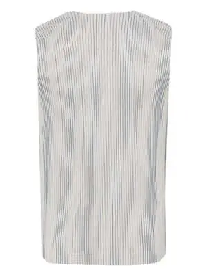 Issey Miyake Pleated Tank Top - Neutrals
