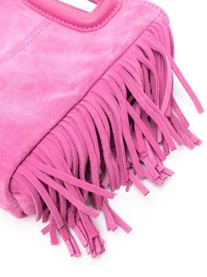 Maje Suede Mini Bag With Fringe Detailing