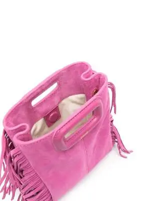 Maje Suede Mini Bag With Fringe Detailing