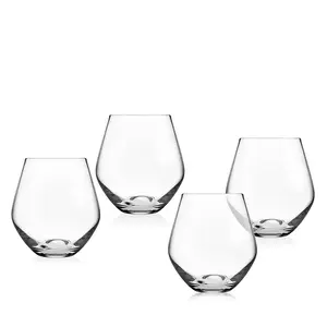 GODINGER Meridian Stemless Glasses, Set Of 4 - Clear