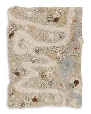 LORENA CANALS Cotton Woods Path Of Nature Playmat Washable Area Rug, 4' X 5'3 - Ivory/natural