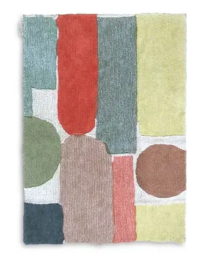 LORENA CANALS Donna Wilson Abstract Washable Area Rug, 5'7 X 7'10 - Ivory/natural