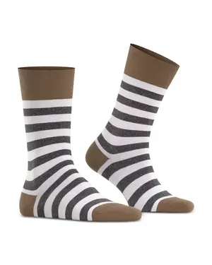 Falke Cotton Blend Mid-calf Socks - Pebble