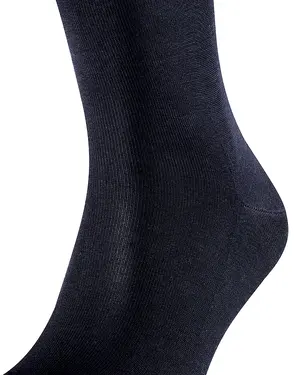 Falke Cotton Blend Fil D'ecosse Mid-calf Socks - Dark Navy