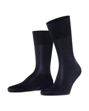 Falke Cotton Blend Fil D'ecosse Mid-calf Socks - Dark Navy
