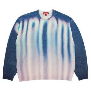 Supreme Blurred Logo Sweater - Blue