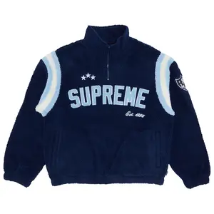 Supreme Arc Half Zip Fleece Pullover 'navy' Blue