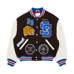Supreme Tiger Varsity Jacket - Brown